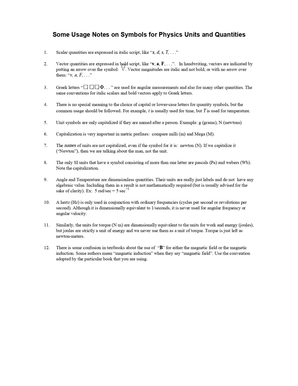 Physics Symbols - Blog